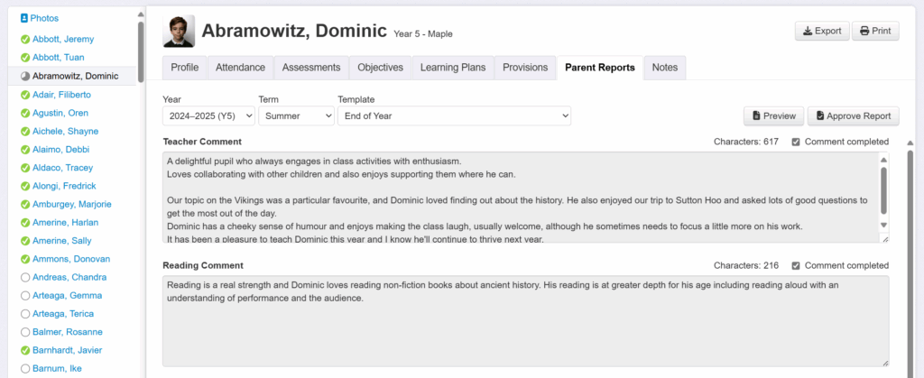 Insight | Parent Reports