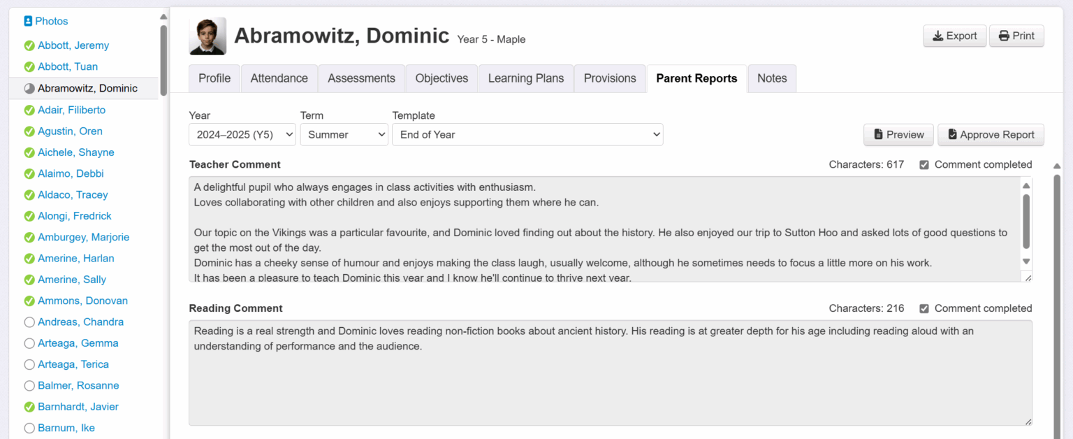 Insight | Parent Reports