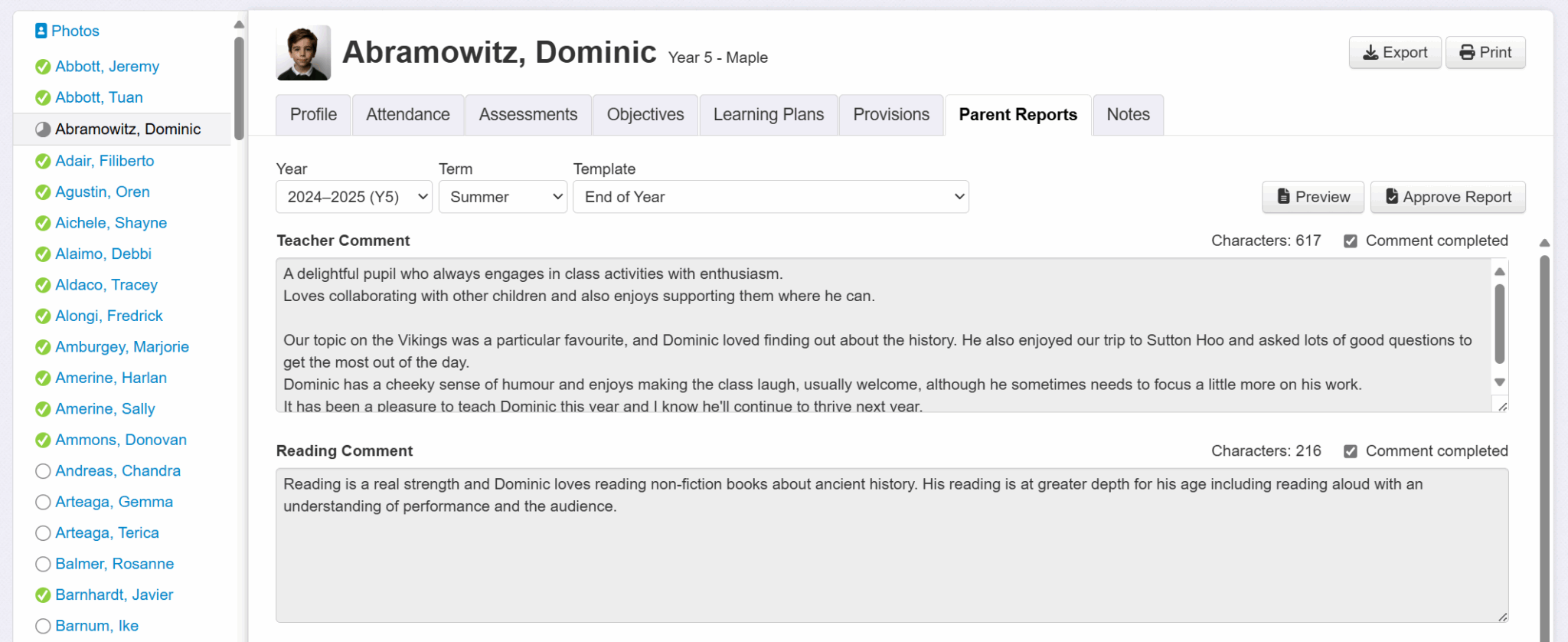 Insight | Parent Reports